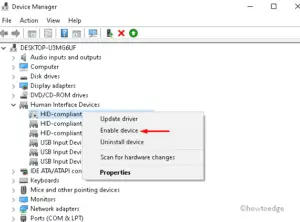 How to Enable or Disable Touchscreen in Windows 10 - Howtoedge
