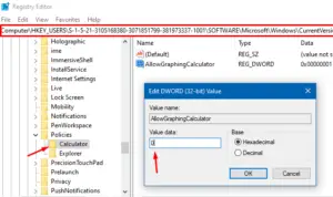 Enable or Disable Calculator's Graphing Mode in Windows 10