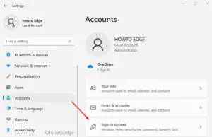 How to change Local Account Password on Windows 11